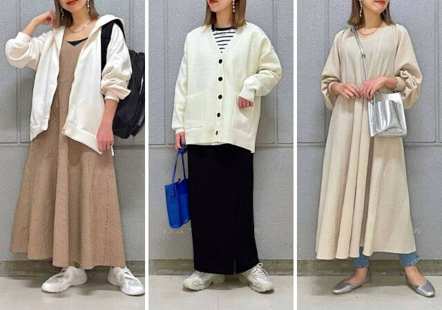 155cm以下の女子必見！春まで乗り切る♡今旬スカート＆ワンピの高見えコーデ | TRILL【トリル】