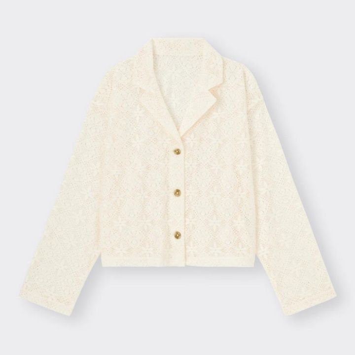 ＜新作祭りだ！＞【GU】さらっと羽織れて、超便利♡「透け感トップス」♡ | TRILL【トリル】