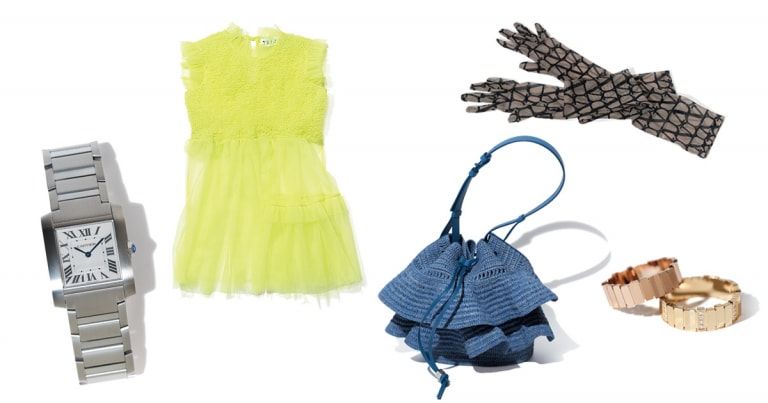 ラフィアのフリルが揺れる巾着バッグ、透け感のあるチュールトップetc. 5月号のG’s WONDER | TRILL【トリル】