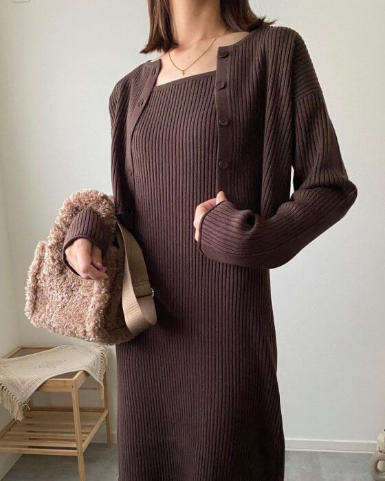 実質3way！ロングシーズン着回せる最強アイテム♡“リブニットワンピース”【GU】 | TRILL【トリル】