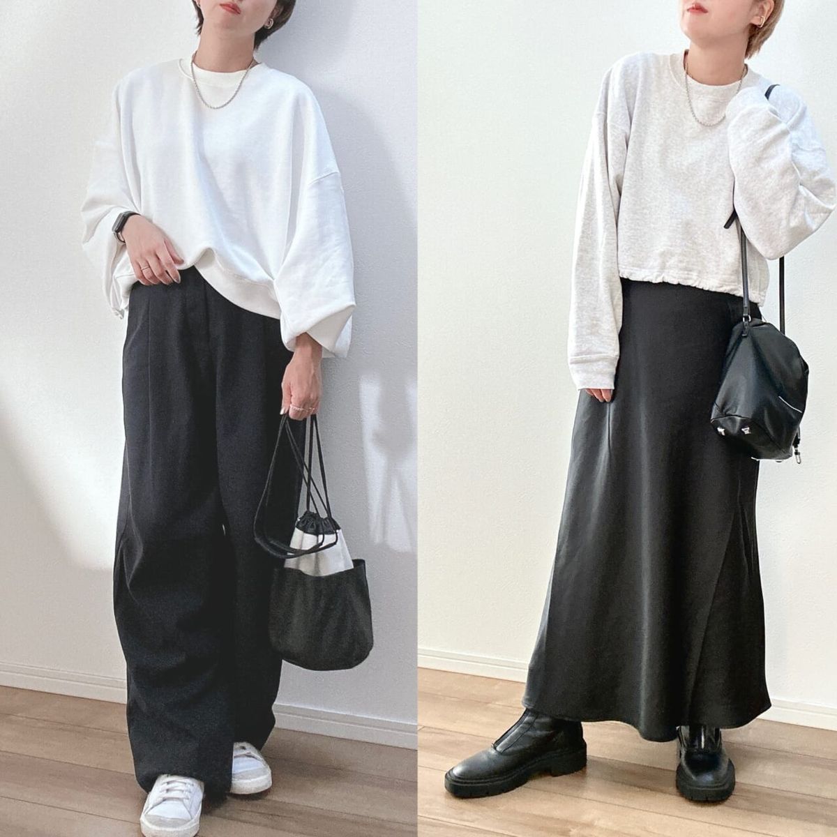 一気にこなれ見え。40代からの【スウェットコーデ】大人カジュアルな着こなしのポイント | TRILL【トリル】