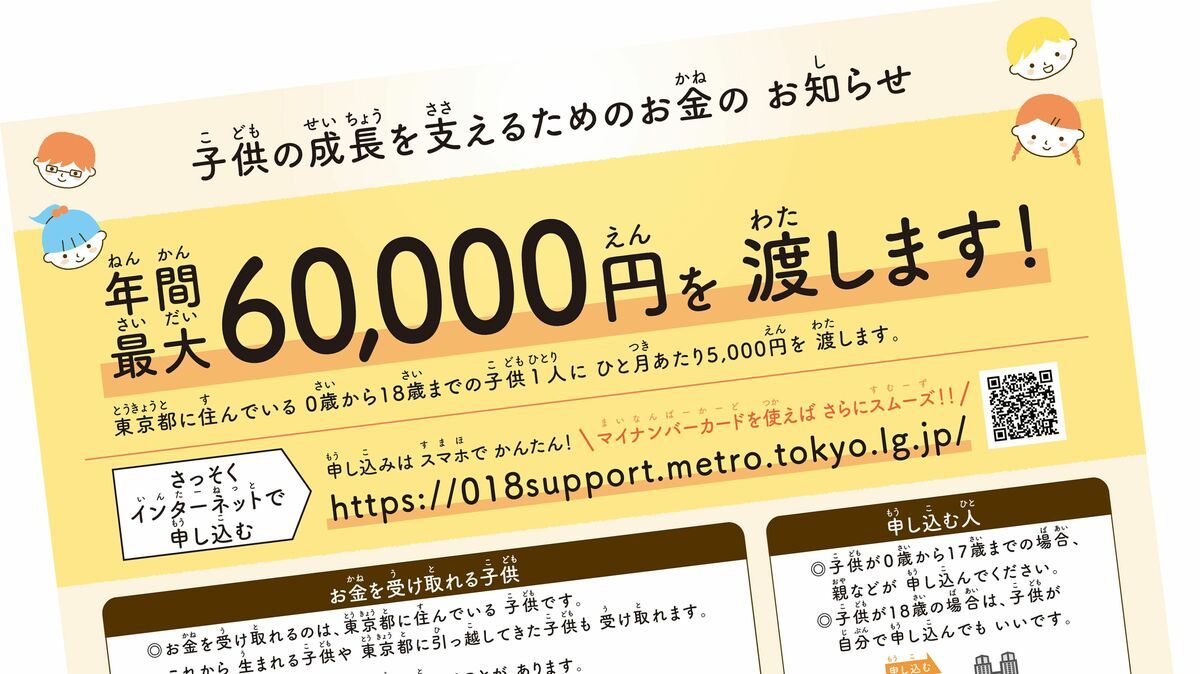 これで一発クリア…6児のママFPが教える東京都の子供給付金｢018サポート｣駆け込み申請攻略法 | TRILL【トリル】