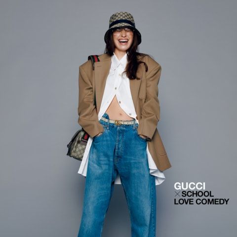 NYの学園ラブコメの登場人物風。Babymixとあの人気モデルが【GUCCI】で仕掛ける服の魔法 | TRILL【トリル】