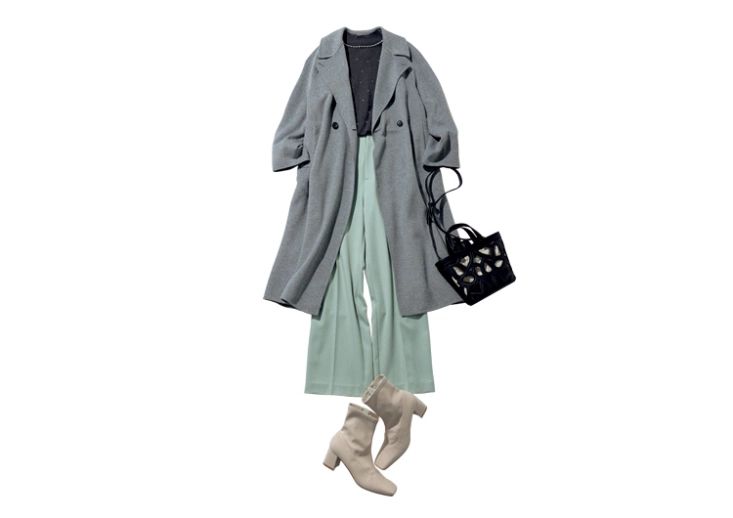 VISのパンツが美脚見え抜群！低身長さんにもおすすめな冬の通勤ワンツーコーデ【毎日コーデ】 | TRILL【トリル】