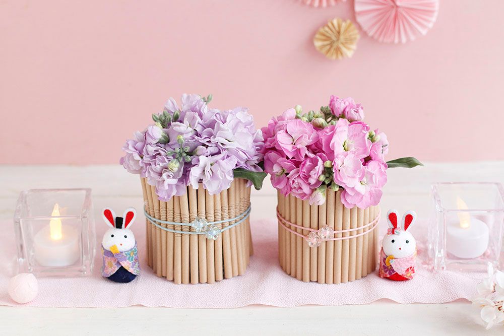 900円以下で、2つのかわいいひな祭りアレンジが完成！ プチプラ花コーデVol.132 | TRILL【トリル】