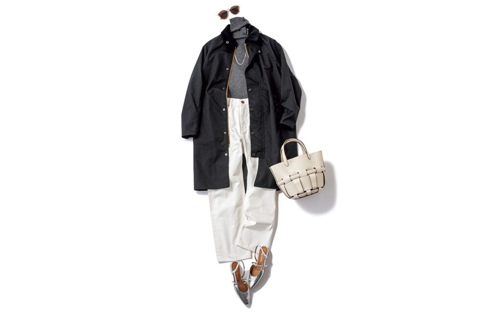 モノトーンできれいめにまとめてカッコよく！大人の春カジュアルコーデ【着回しDiary】 | TRILL【トリル】