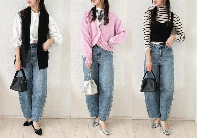 GU新作ジーンズが「形が可愛い♡」ってSNSでバズり中！おしゃれに見える着こなし方 | TRILL【トリル】