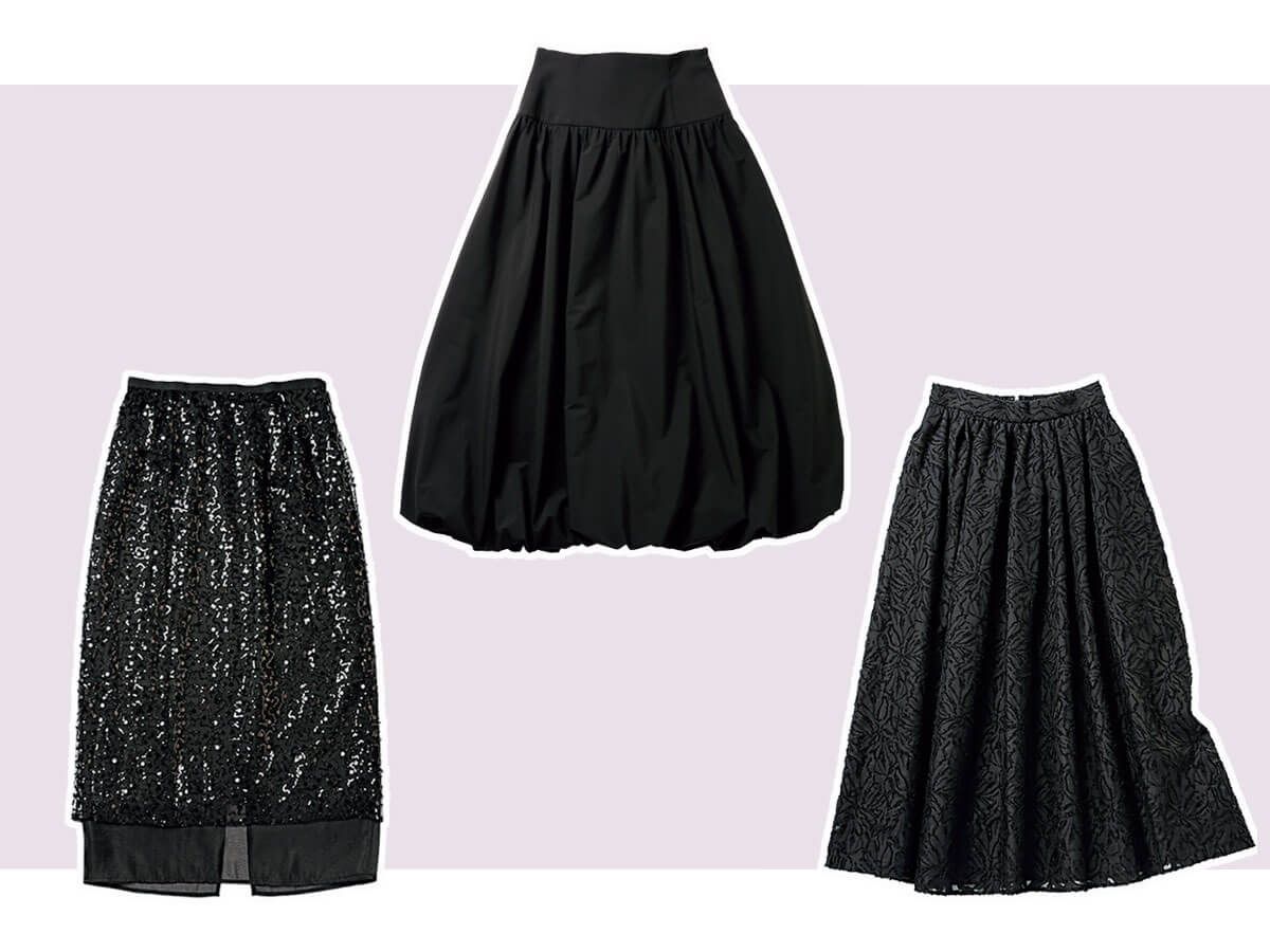 春でも重く見えない！【黒スカート】は派手めを選んで着映え感を高めて | TRILL【トリル】