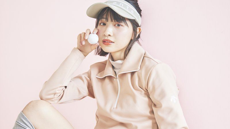 【ar golf】甘くないピンクでシャレる♡ ハーフジップのパーカーでゴルフコーデを今年ぅぽく！ | TRILL【トリル】