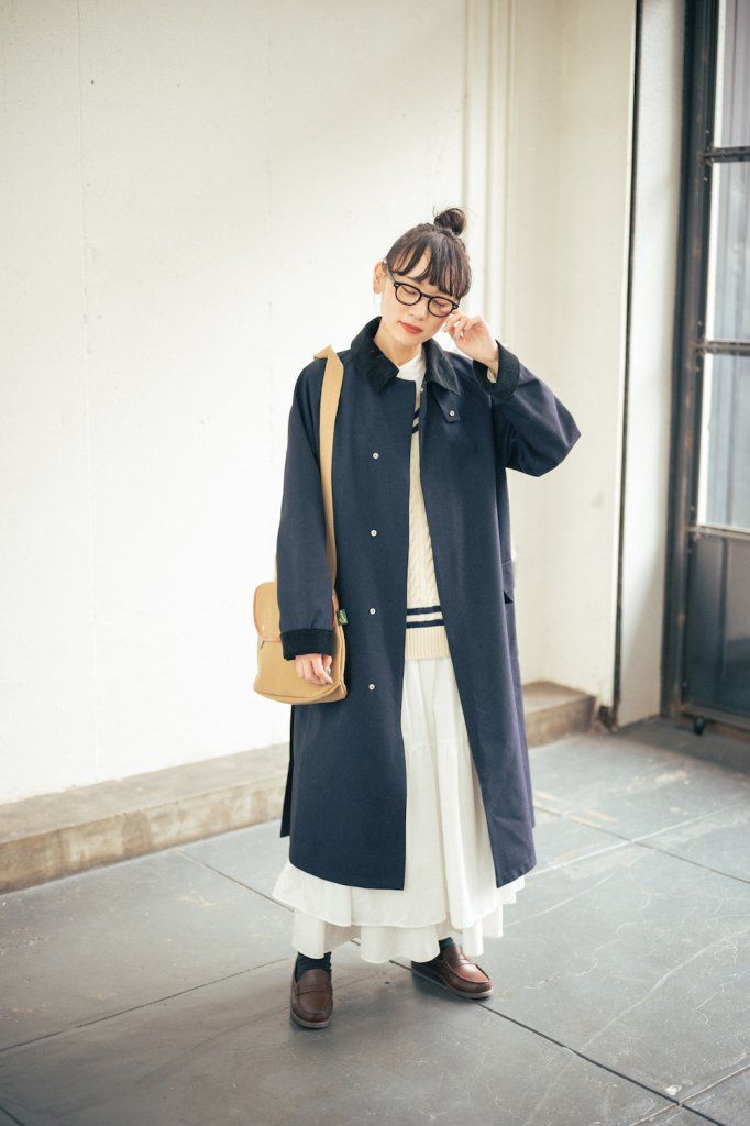 ワンピースでレディに。春のプレッピースタイル【FUDGE FRIEND おしゃれさんの毎日コーディネート vol.354｜UMI】 | TRILL【トリル】