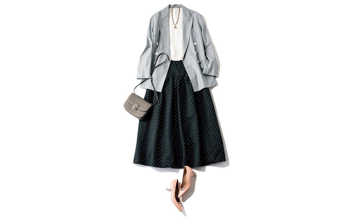 ジャケット合わせで甘さを引き算！春のオフィカジコーデ【着回しDiary】 | TRILL【トリル】