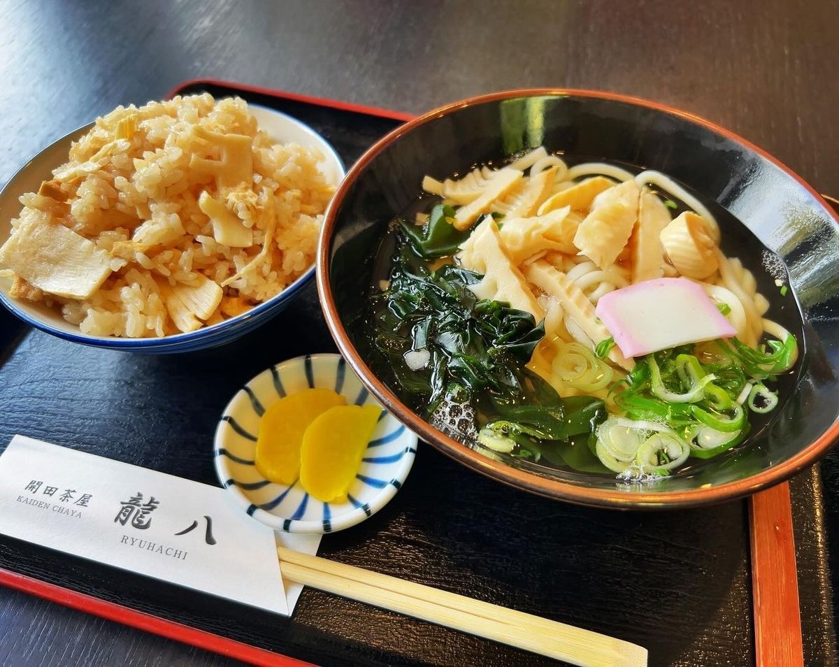 【京都ランチ】筍発祥地で旬の筍ちらし寿司＆若竹うどん！長岡天満宮境内「開田茶屋龍八」 | TRILL【トリル】