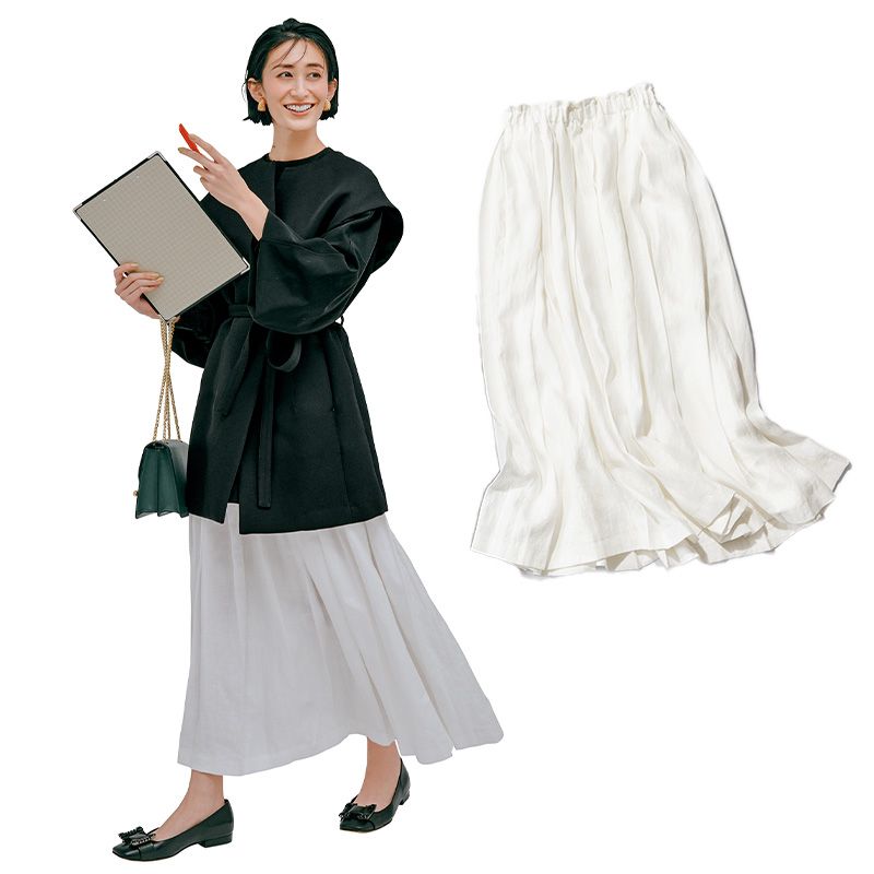 着映え度No.1『白フレアスカート』がオンオフ使える！着回しコーデ4選 | TRILL【トリル】