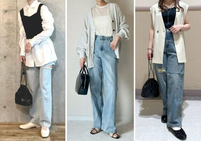 今旬「デニム」でこなれ感UP♡大人女子向け！春のキレイめデニムコーデ | TRILL【トリル】