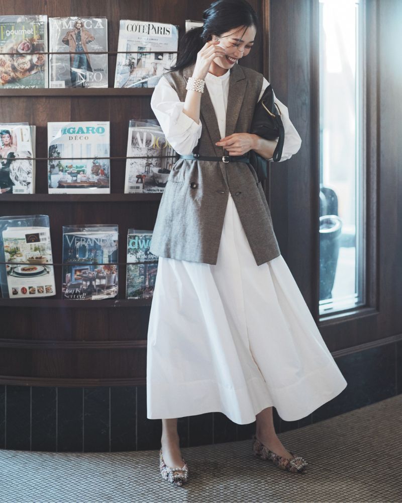 張り切りすぎはNG！普段使いできる「白ワンピース」の着こなし術って？ | TRILL【トリル】