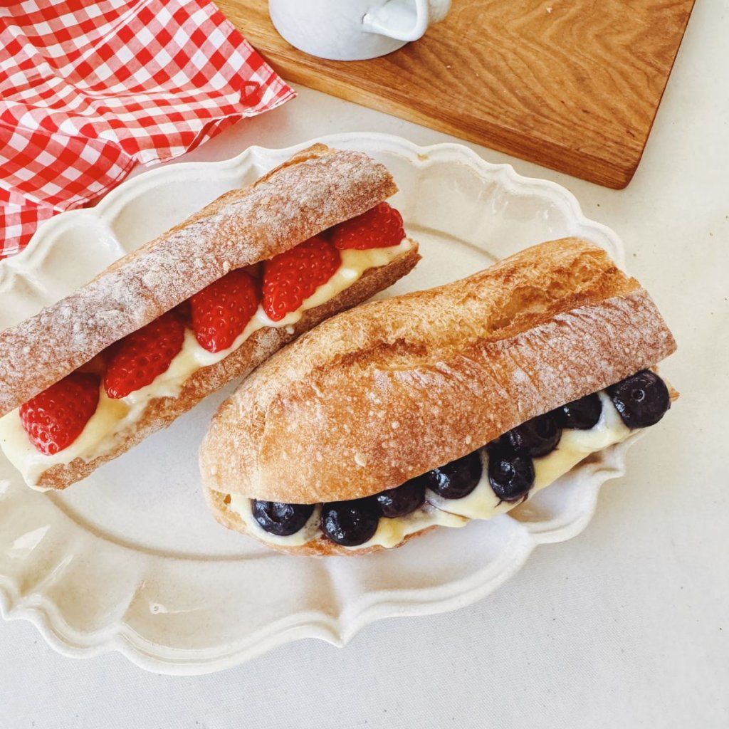 デザート感覚で楽しめる！ガトーバスク風バゲットサンド【パン好きなsumire.のバゲットサンドのレシピ vol.17 〜レシピで旅するヨーロッパ〜】 | TRILL【トリル】
