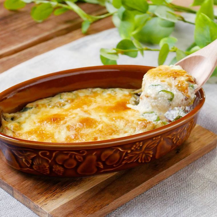 主材料2つ！オクラと豆腐のとろとろグラタン | TRILL【トリル】