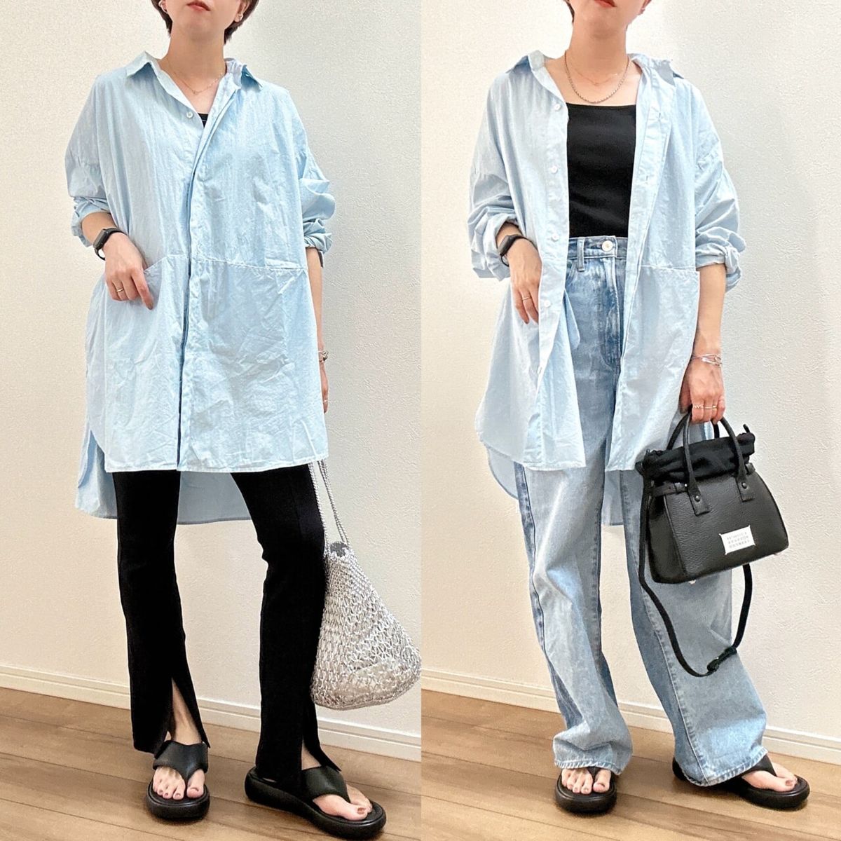 【40代のZARA】バサッと羽織るだけでおしゃれ。ポケット付きの変化球も可愛い「ブルーシャツ」 | TRILL【トリル】