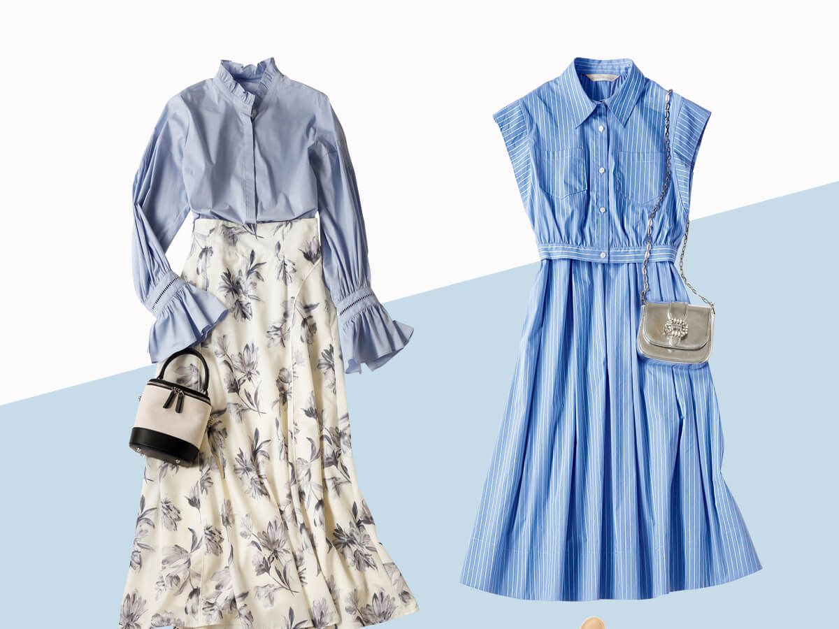 暑くなる季節こそ清楚感が大事！清涼感あるブルーコーデでONもOFFも好印象をゲット♡ | TRILL【トリル】