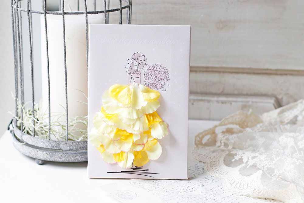 100均のアートパネルと花びらで、私だけのインテリア プチプラ花コーデVol.136 | TRILL【トリル】