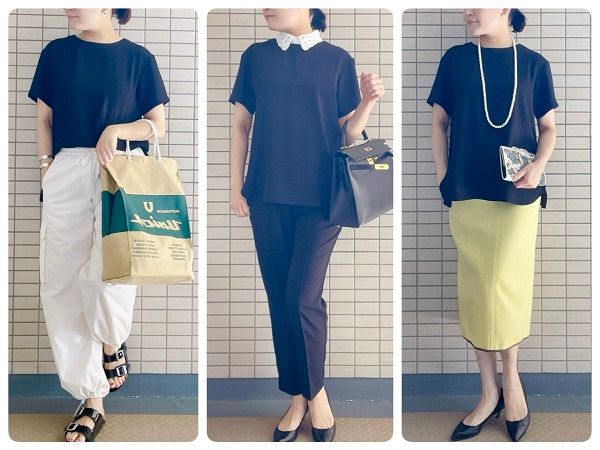 【GU】まさかの1,990円！高見えバックジップTブラウスの着こなし3種がオンオフで大活躍 | TRILL【トリル】