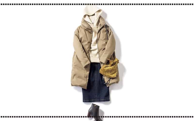 週末カジュアルはフーディにダウンでちょいスポーティ【今日の着回しDiary】 | TRILL【トリル】