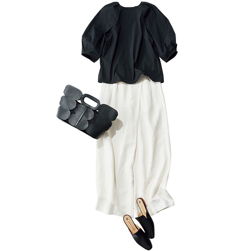 真夏の【通勤オシャレ】に好感ブラウス！モノトーンできちんと見えも | TRILL【トリル】