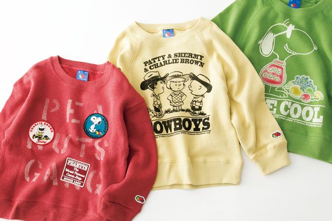 「PEANUTS」とのコラボトレーナー。ヴィンテージ感あるスエットが主役！【こどモノ12月号】 | TRILL【トリル】