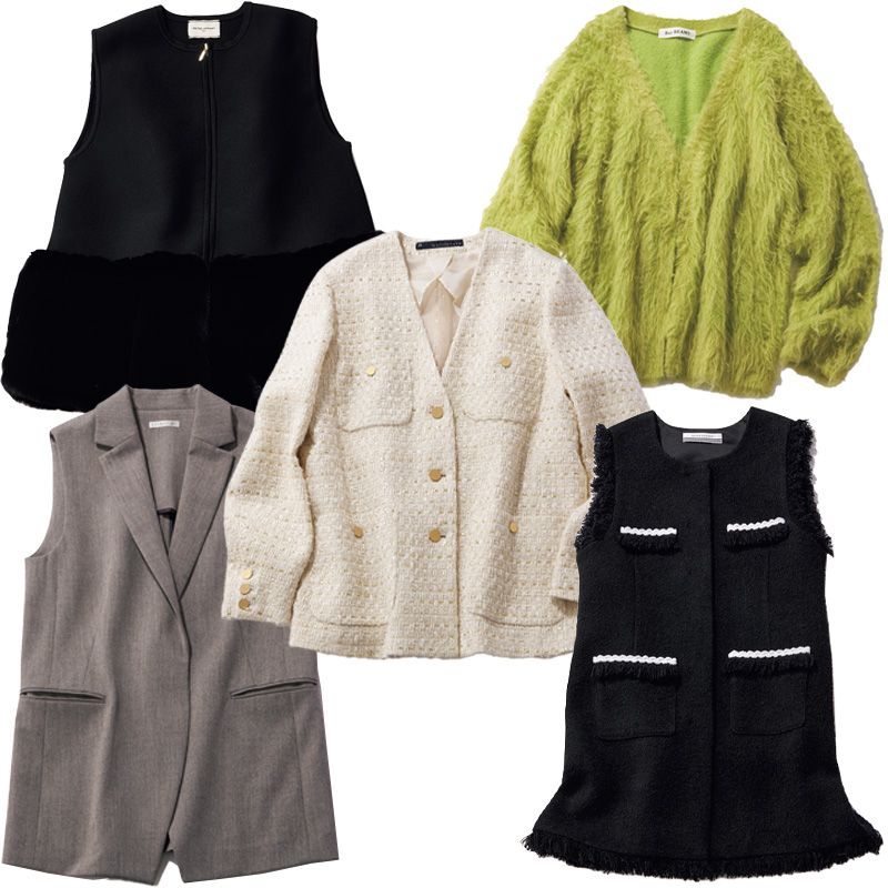 【母業ジレ、華やかツイードetc.】秋冬ママの“1点投入でサマ見え”アイテム12選 | TRILL【トリル】