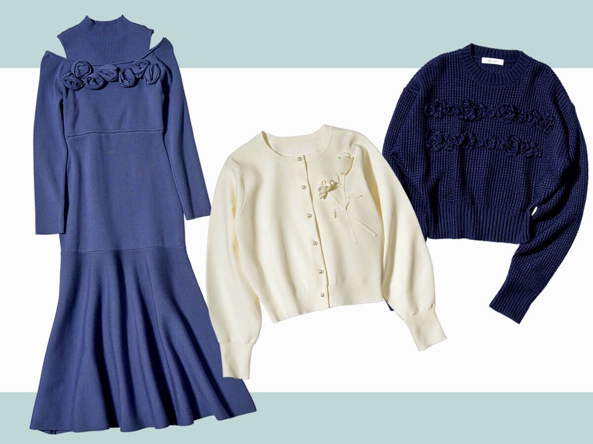 話題のモチーフ付きニット、どれを選ぶ？日常使いしやすい「ニット素材モチーフ」に注目！ | TRILL【トリル】