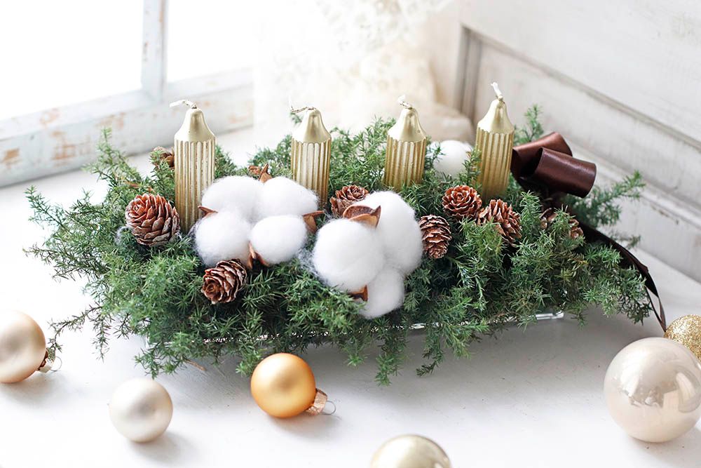 100均材料で豪華に！ アドベントのキャンドルアレンジ プチプラ花コーデVol.147 | TRILL【トリル】