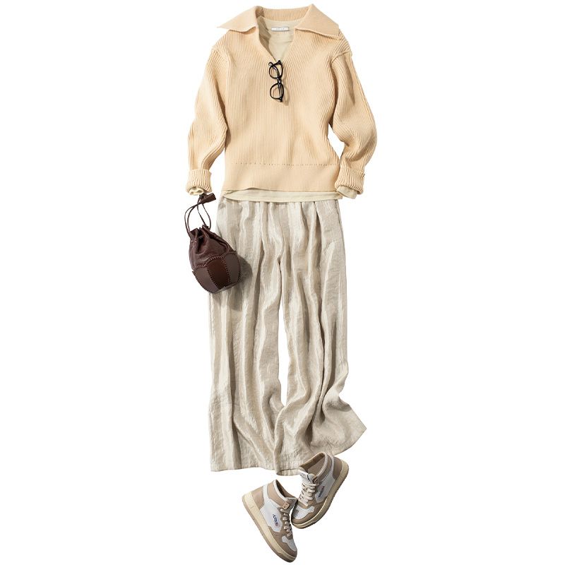 お洒落ママの【帰省コーデ】はカジュアル上手！淡色ワントーンでキレイ見え | TRILL【トリル】