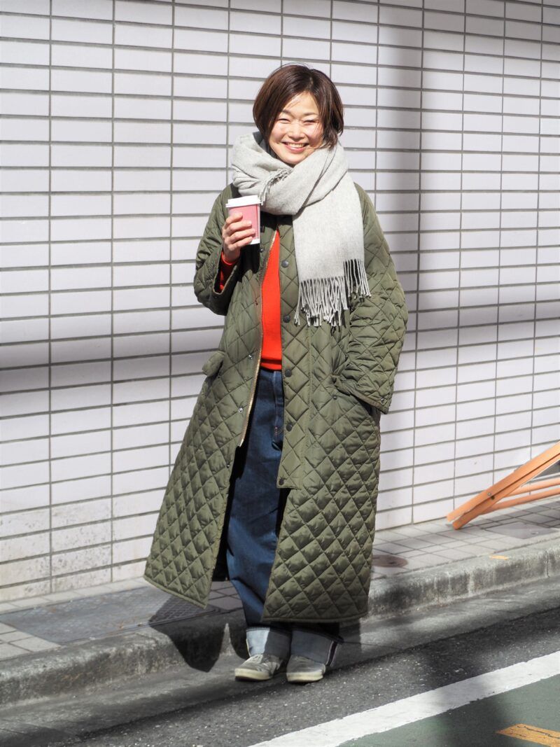 【スナップ】冬のおしゃれは「バブアー」のキルティングコートがあればOK！ | TRILL【トリル】