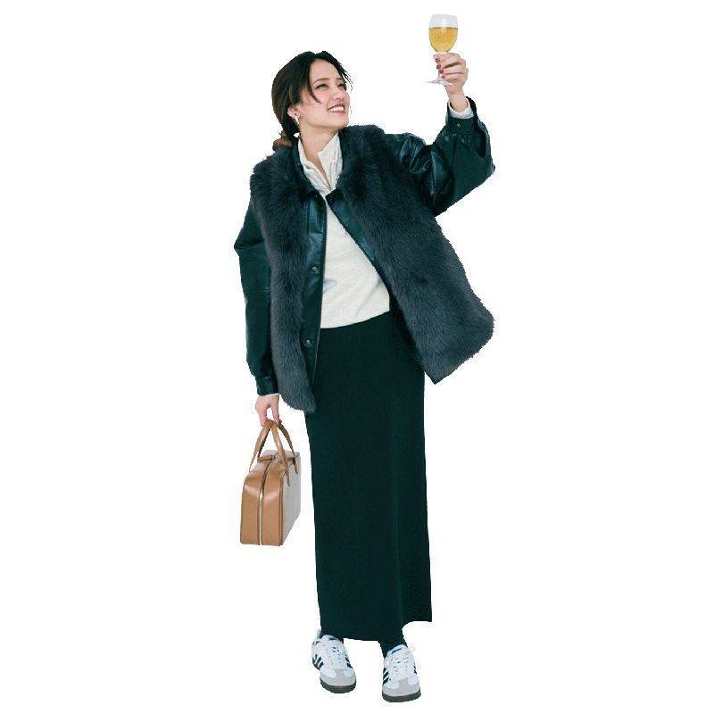 【ハーフジップ×タイトスカート】ゆるシルエットと引き締めボトムスでメリハリUP！ | TRILL【トリル】