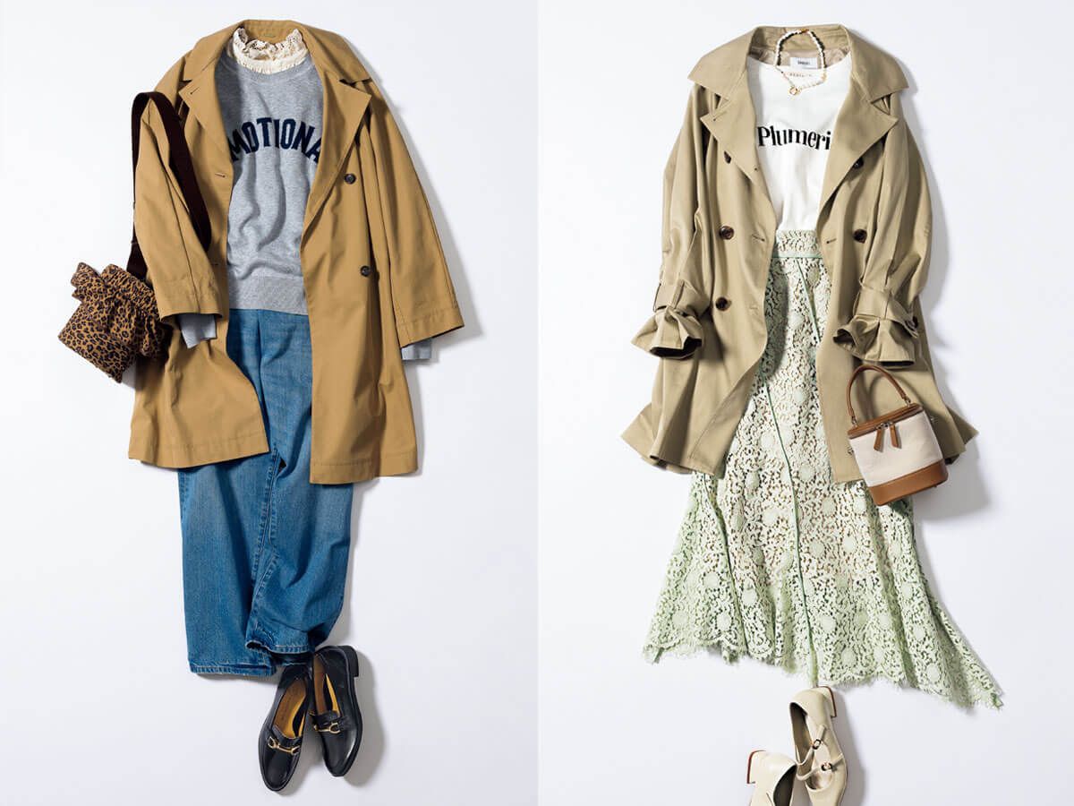 他のアイテムはきれいめ&甘めがキーワード！ロゴスウェットで作る【大人プレッピー】 | TRILL【トリル】