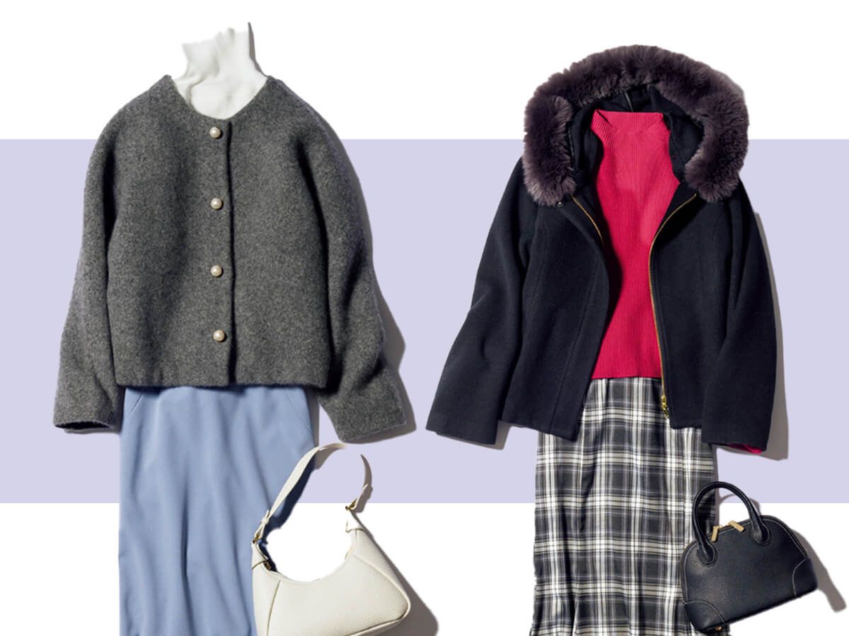 動きやすさ重視のショート丈アウターコーデ2選【後輩OLの華やか通勤服】 | TRILL【トリル】