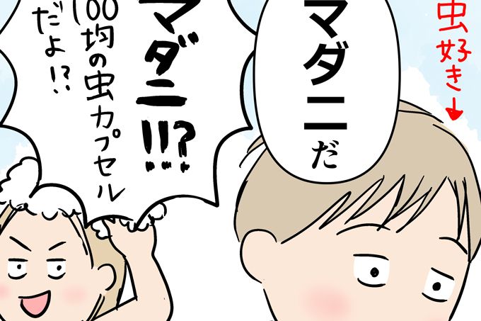 「マダニだ」100均のおもちゃにマダニ？ 虫好き次男が気づいたけれど…【うちの男子（だんご）4兄弟・19】 | TRILL【トリル】