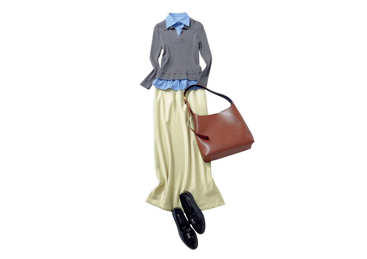 旬のレイヤードをテク入らずで投入！メリハリをつけてスタイルUPなフェミニン通勤コーデ【毎日コーデ】 | TRILL【トリル】