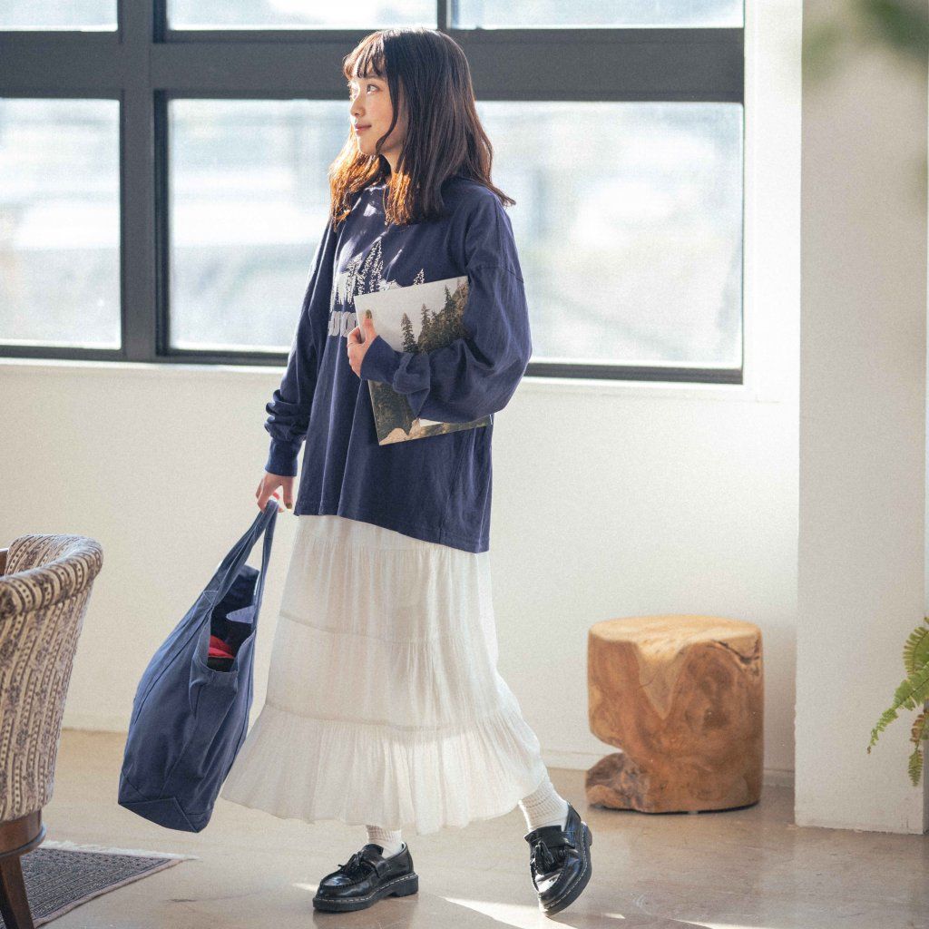 脱ベーシック。おしゃれ度が上がる”ロンT”の着こなし方って？【FUDGE FRIEND おしゃれさんの毎日コーディネート｜大島花菜 ...