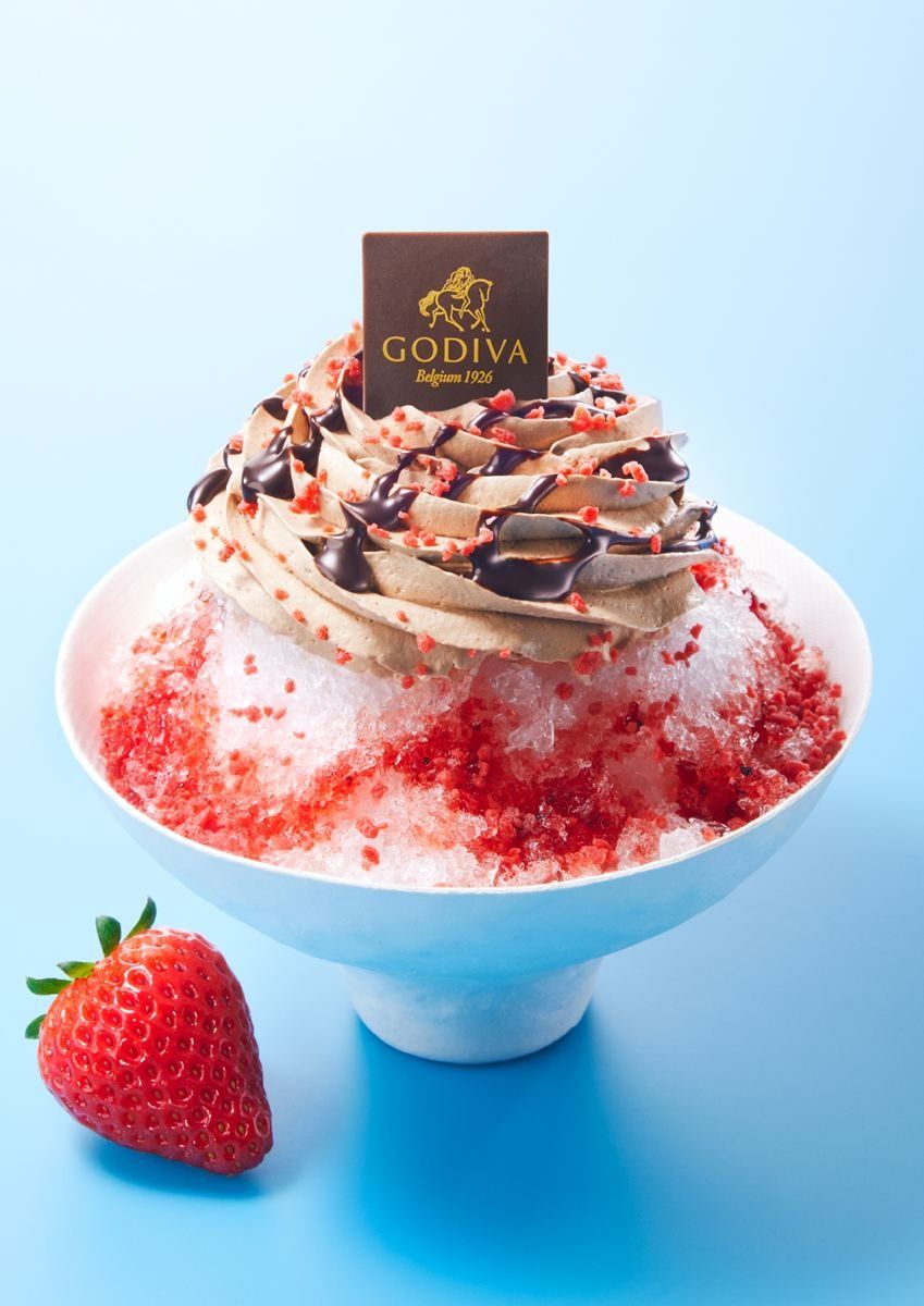 「ゴディバ」スイーツのようなかき氷 新作「ストロベリー＆チョコレート」発売 ストロベリーのゼリー入り | TRILL【トリル】