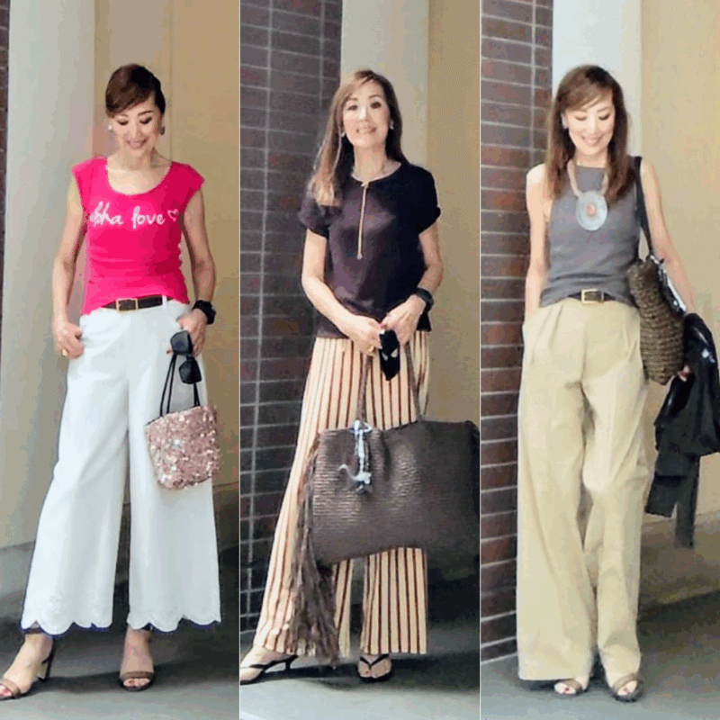 【60代のプチプラ】この夏のボトムスは「GU」「ZARA」「H＆M」が狙い目！ 動きやすく美脚を叶えるプチプラボトムスコーデ3選 | TRILL【トリル】