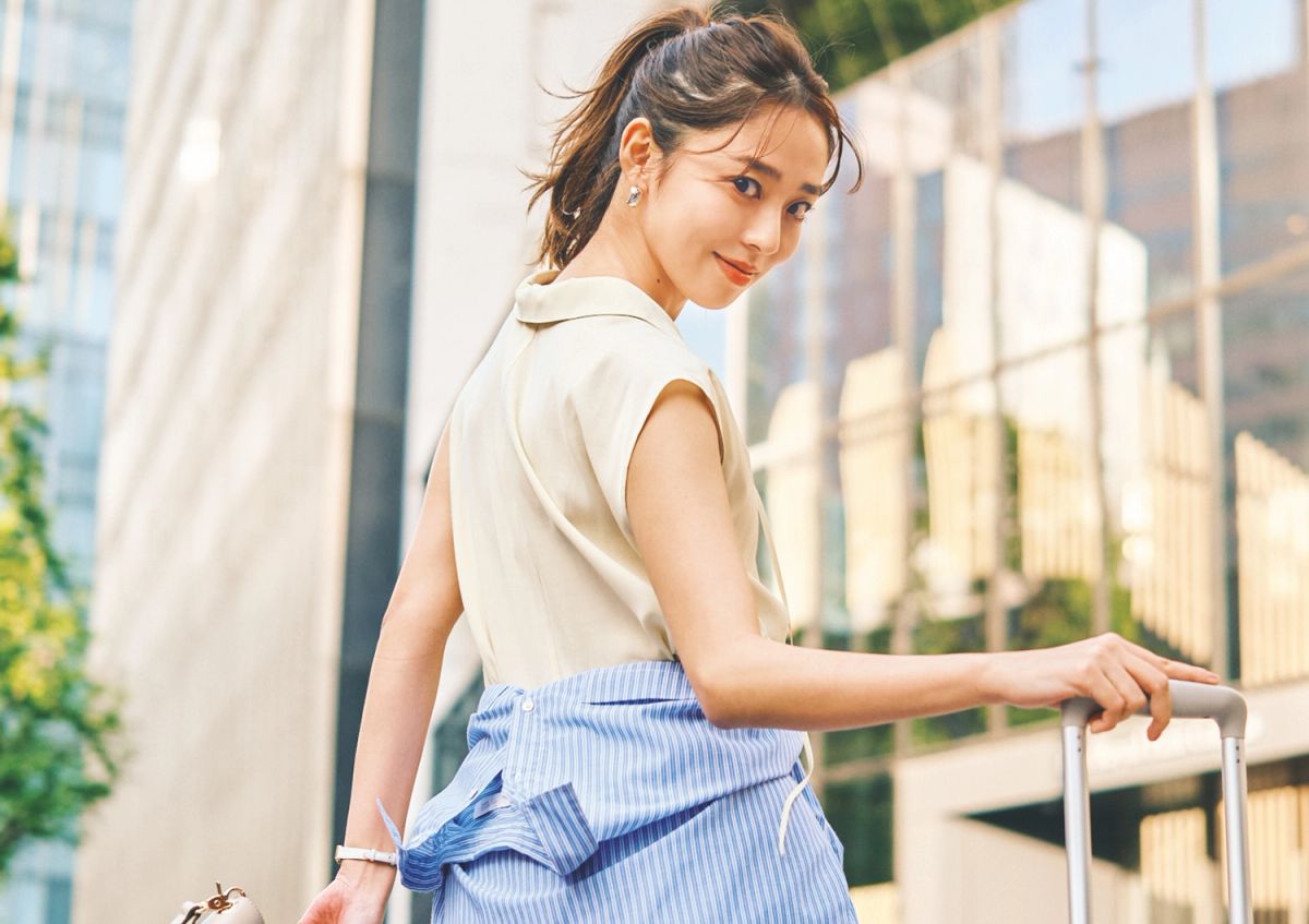 夏の冷房対策もバッチリ！¥2,990のGUパンツとつくるきれいめ通勤コーデ【毎日コーデ】 | TRILL【トリル】