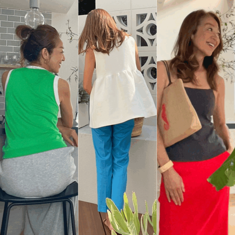 【50代・60代ファッション】夏のパワフルな日差しに映える！気分も上がる夏のカラーコーデ7選 | TRILL【トリル】