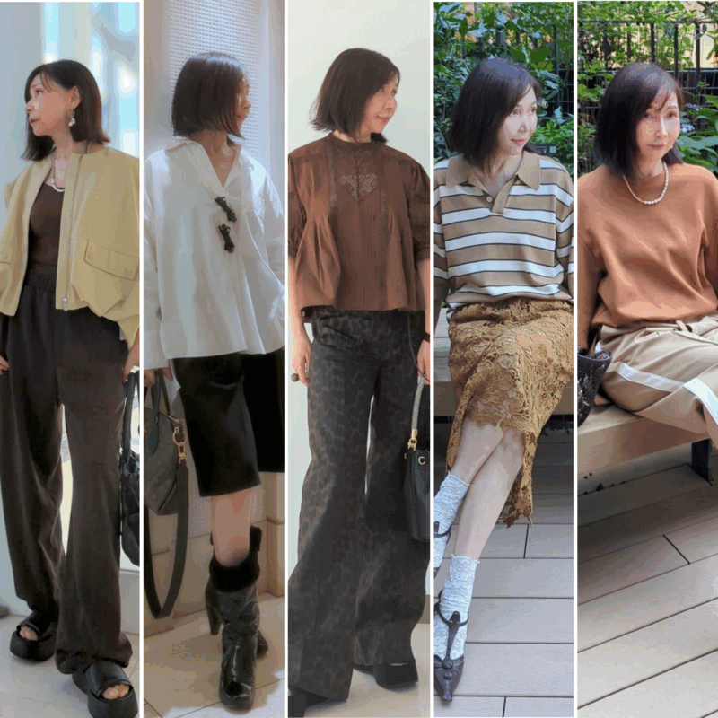 【60代ファッション】「ZARA」「ユニクロ」「GU」「H&M」が大活躍！秋気分を先取りする「涼感・秋色コーデ」5選！ | TRILL【トリル】