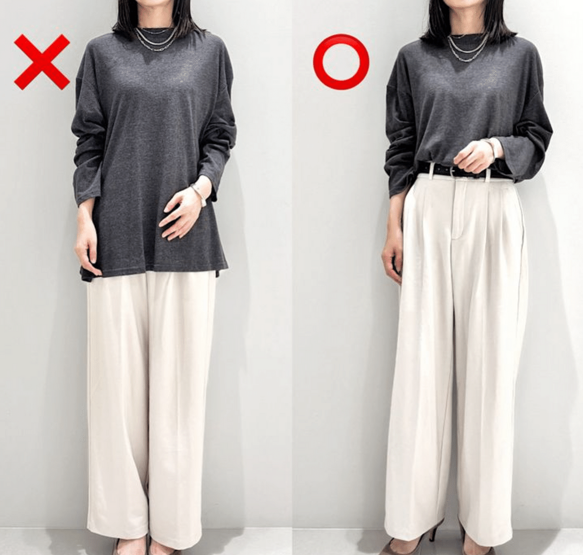 【30・40代】“ワイドパンツコーデ”はバランスが重要！洗練して見える“着こなしの黄金比”とは？【NG・OK例を比較】 | TRILL【トリル】