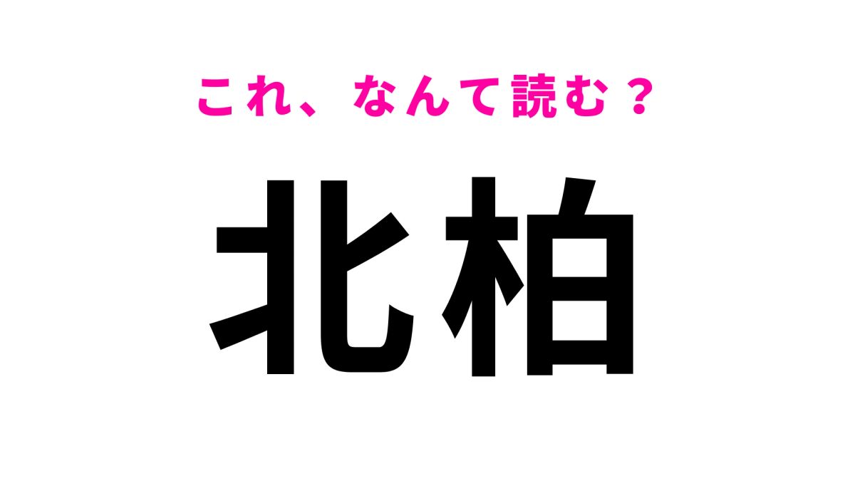 「北柏」はなんて読む？「柏」はひらがな3文字！ | TRILL【トリル】