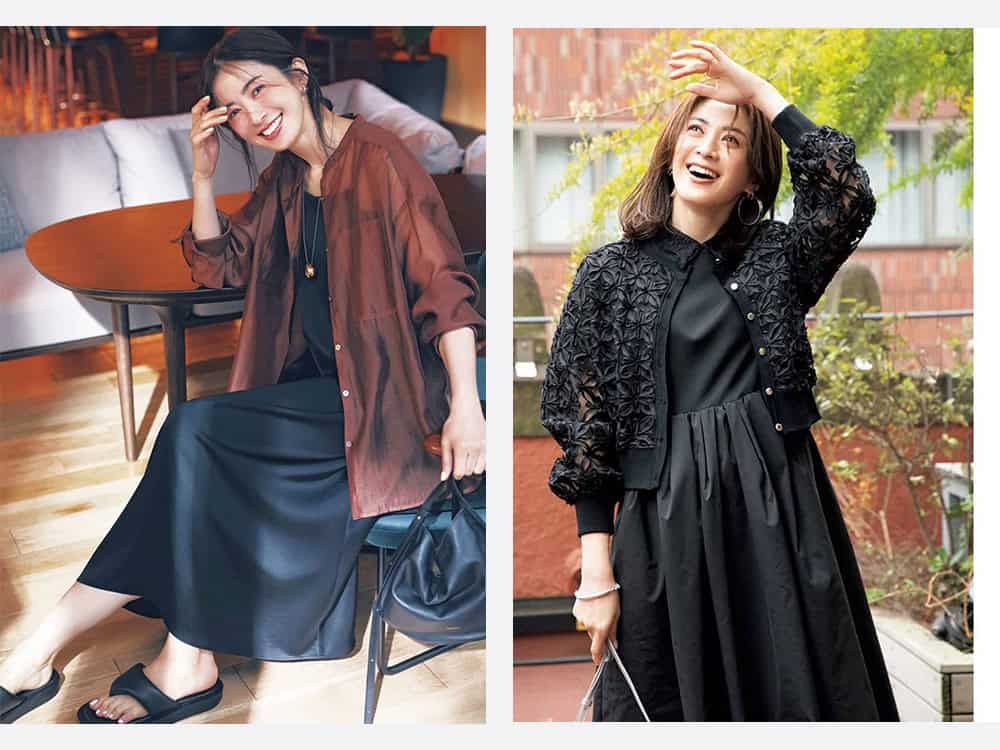 8月中に飽きた【無地ワンピース】9月はカーデとシャツで甦らせる！ | TRILL【トリル】