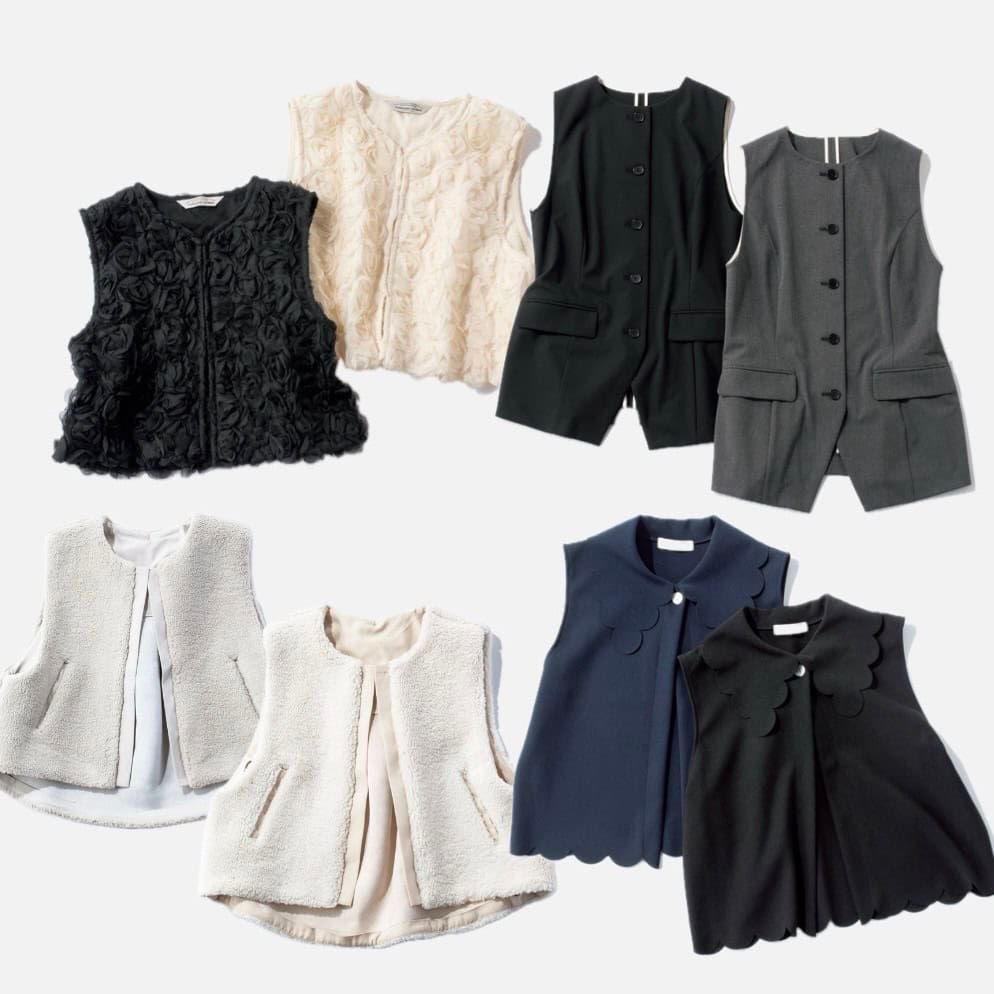 【ジレコーデ4選】夏服に羽織るだけできちんと見え！40代の初秋ファッション | TRILL【トリル】