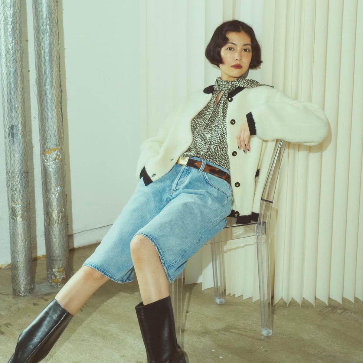 この秋はカーデも「ボア」が旬！40代がリアルに着たい【ジャーナル スタンダード レサージュ】 | TRILL【トリル】