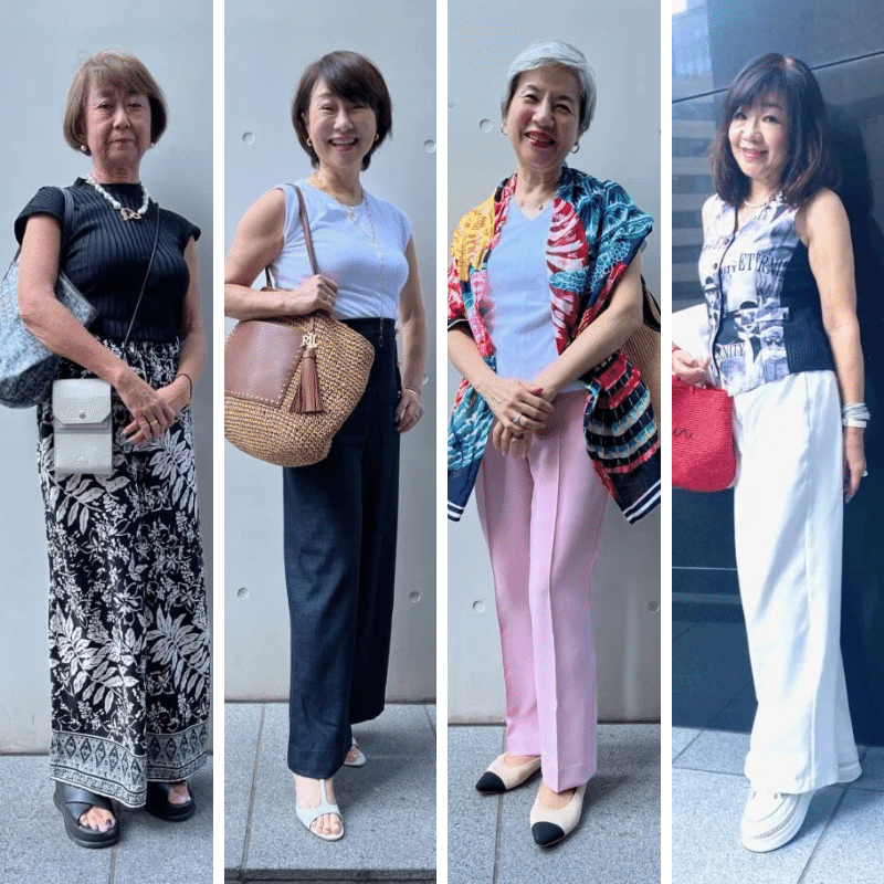 【60代お手本スナップ】体形カバー＆美脚見え！ スタイルアップが叶う大人のパンツコーデ4選 | TRILL【トリル】